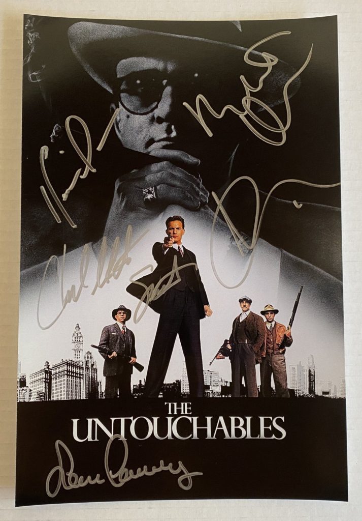 The Untouchables cast autograph 8×12 photo Costner Connery