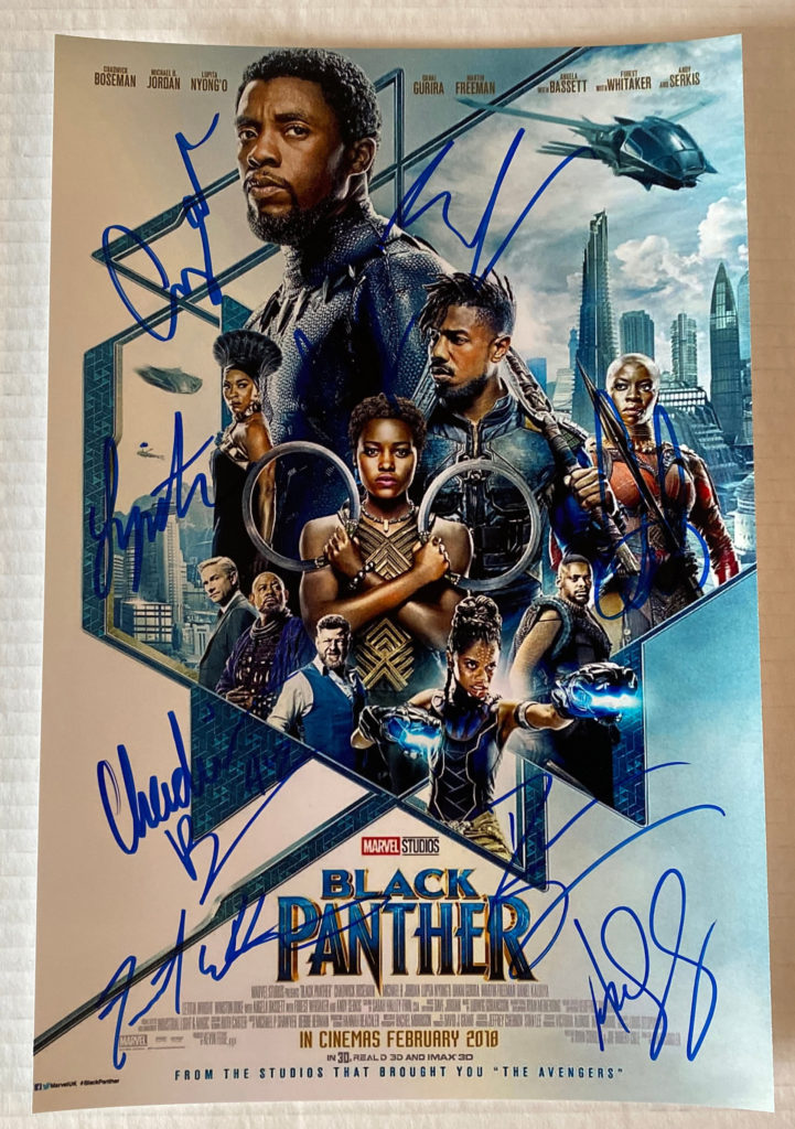 Black Panther cast signed autographed 8×12 photo Boseman