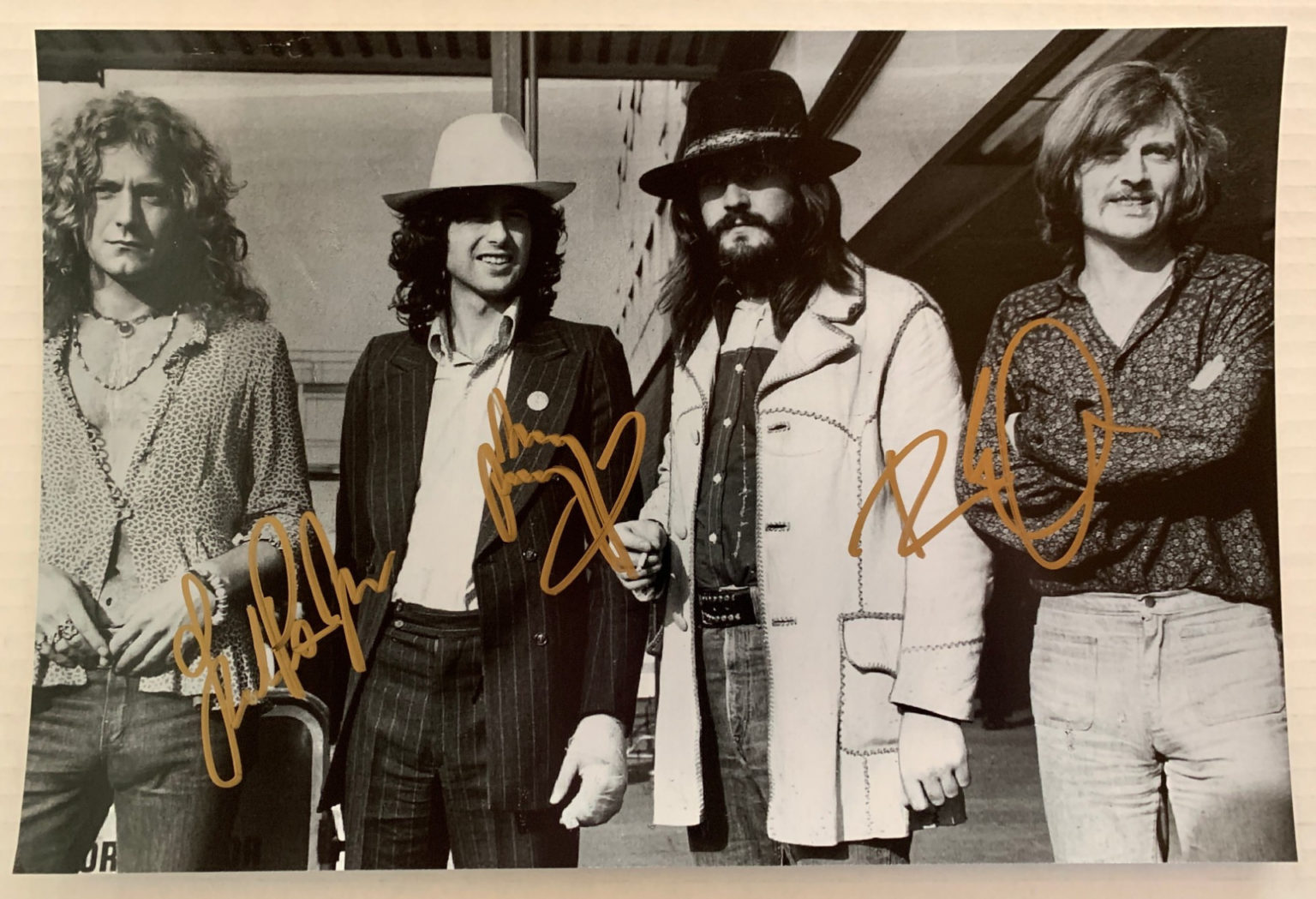 Led Zeppelin signed autographed 8×12 photo Jimmy Page Robert Plant ...