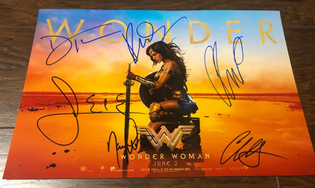 Wonder Woman cast signed autographed 8×12 photo Gadot Pine
